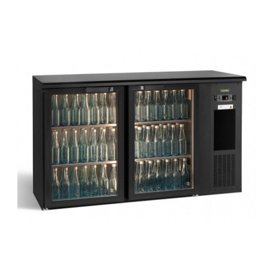 Frigo bar professionnel noir 2 portes vitrées E3/22GMU - GAMKO - CHR ...