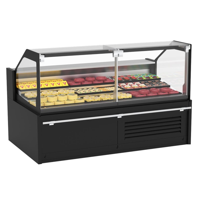 Vitrine horizontale droite positive, largeur 1250 mm KANG13VD - SEDA ...