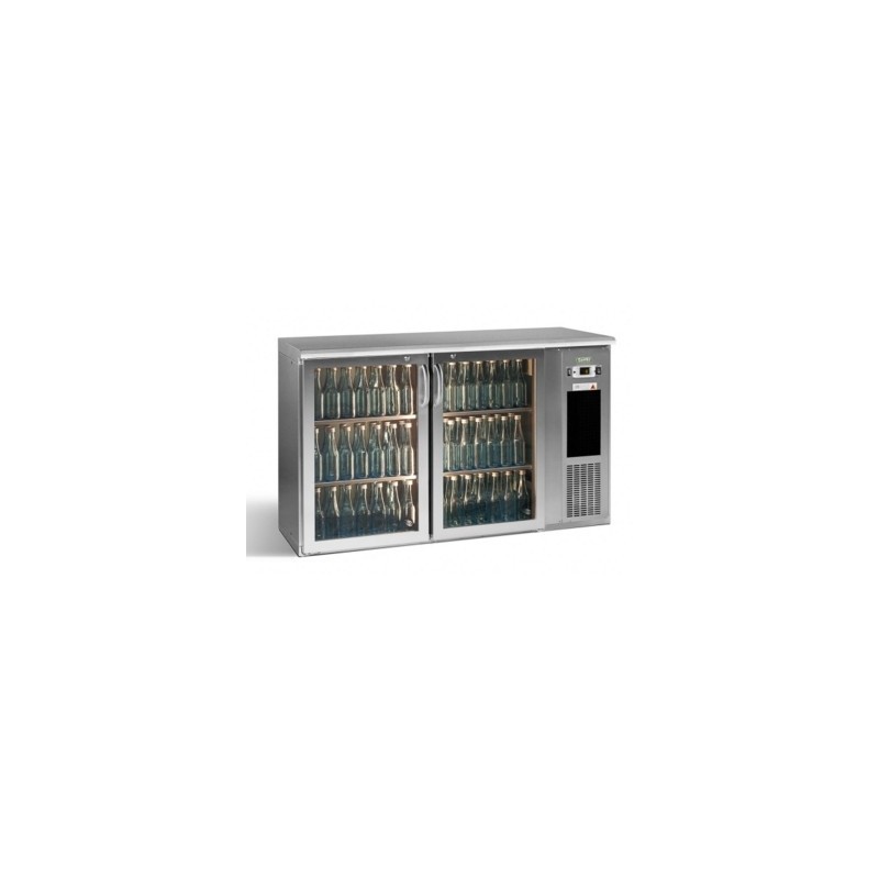 Frigo bar professionnel inox 2 portes vitrées E3/22GMUCS - GAMKO - CHR ...