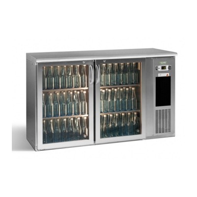 Frigo bar professionnel inox 2 portes vitrées E3/22GMUCS - GAMKO - CHR ...