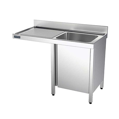 Plonge 1 cuve placard espace lave-vaisselle égouttoir gauche L.1200 mm P.700 mm FBPIL712 ...