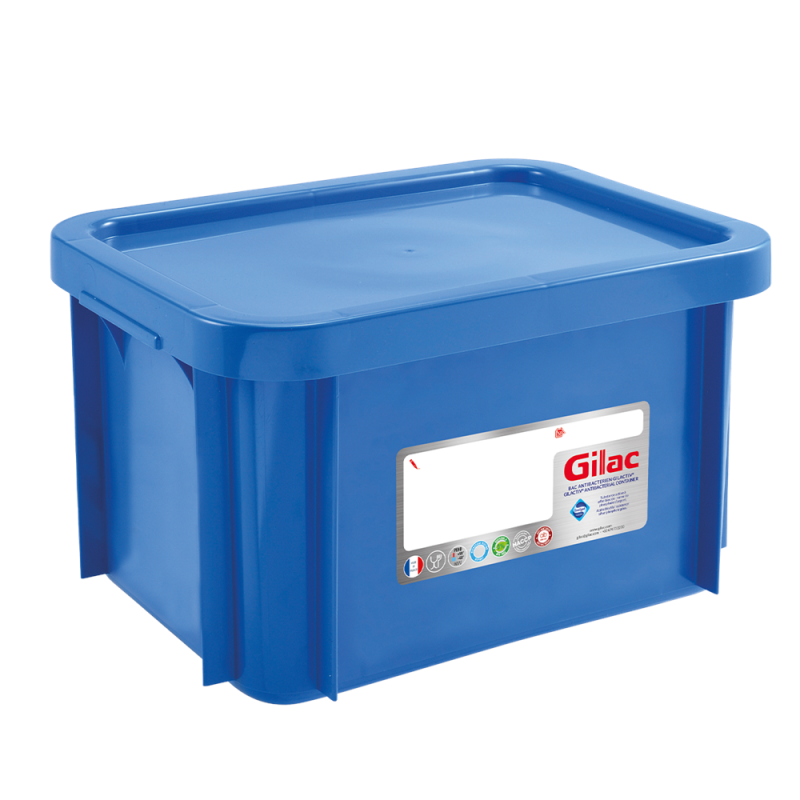 GILAC - Bac 15 L Gilactiv® + couvercle - bleu - CHR-Avenue.com